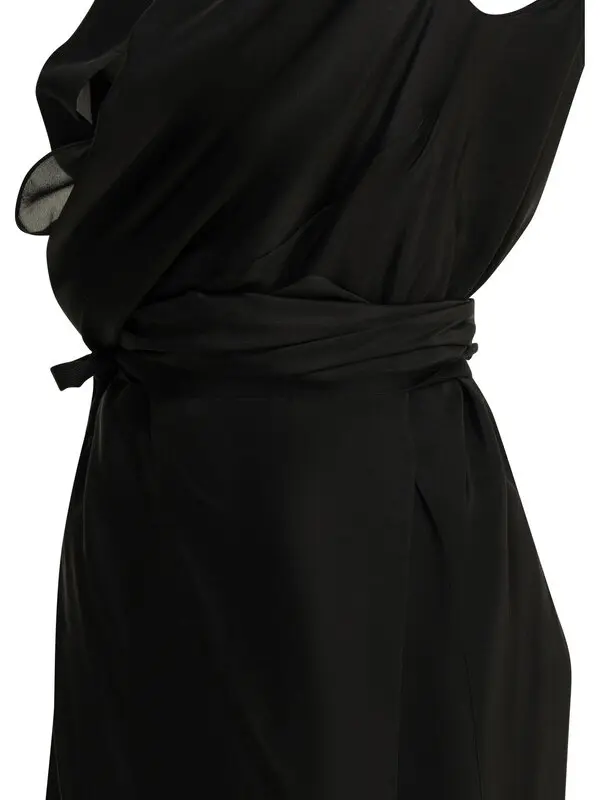 MAISON MARGIELA Draped Silk Midi Dress