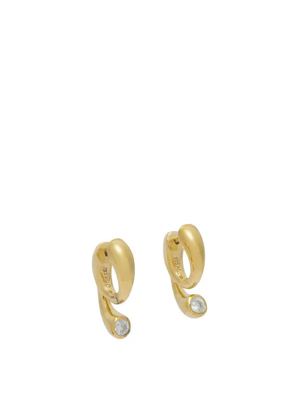 MARIA BLACK Jewels Hoop Earrings With Crystal - Gold