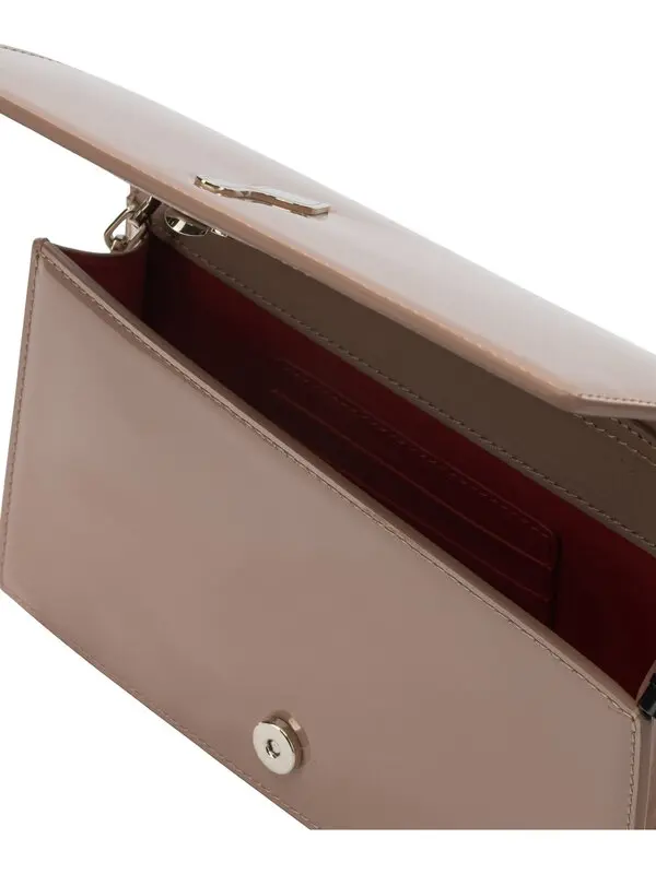CHRISTIAN LOUBOUTIN Patent Leather Clutch With Chain Strap - Pink