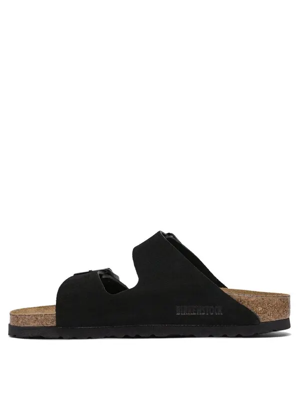 BIRKENSTOCK Arizona Suede Sandals - Black
