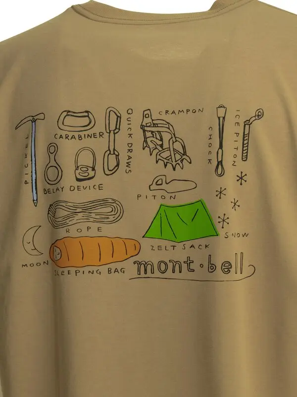 MONTBELL Graphic Print T-shirt - Beige