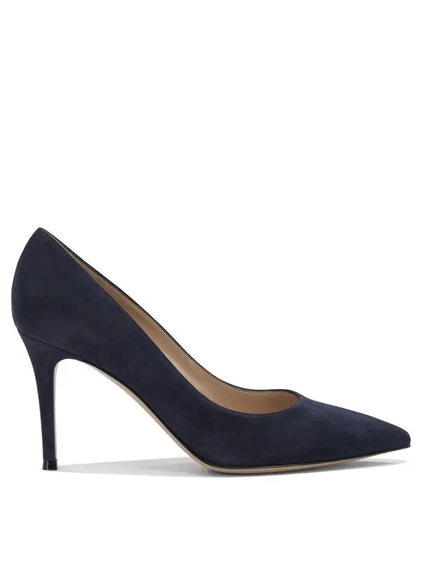 GIANVITO ROSSI 85 Mm Suede Pumps - Blue
