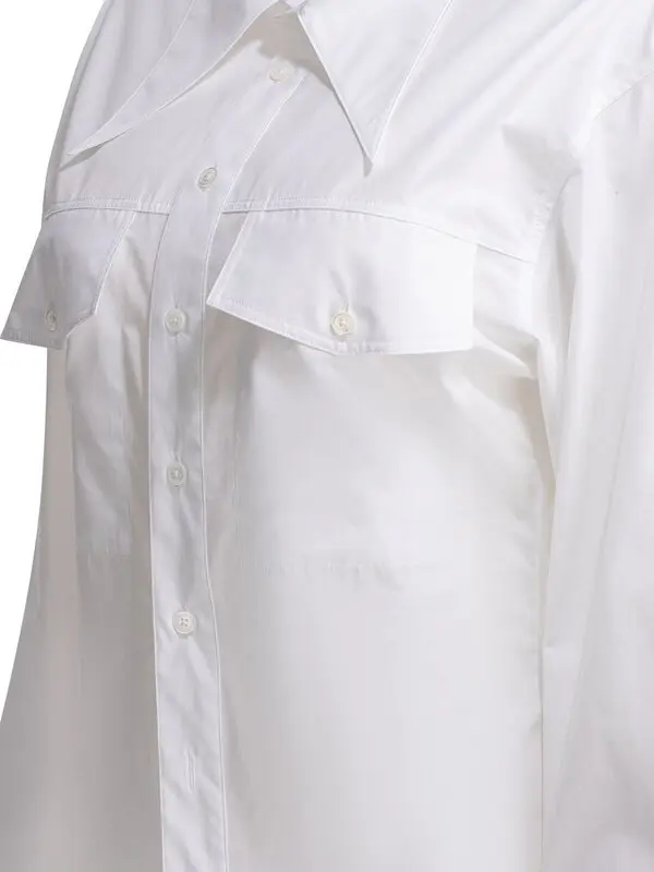 AMI Paris Cotton Poplin Balloon Sleeve Shirt