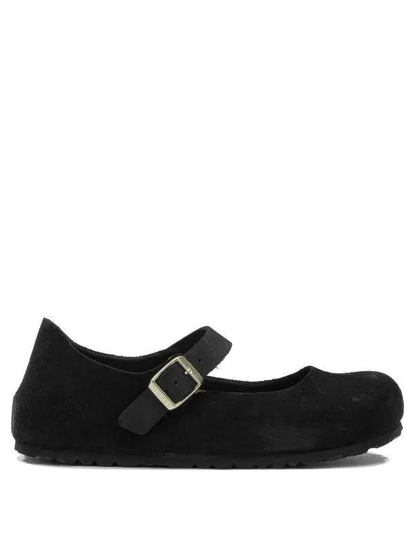 BIRKENSTOCK Mantova Suede Mary Jane Ballet Flats With Adjustable Buckle