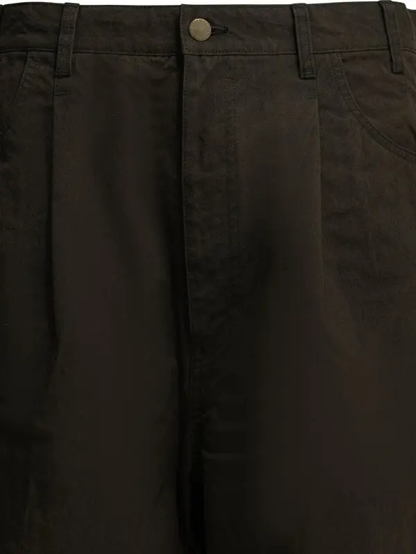 Comme Des Garçons Textured Cotton Cropped Trousers