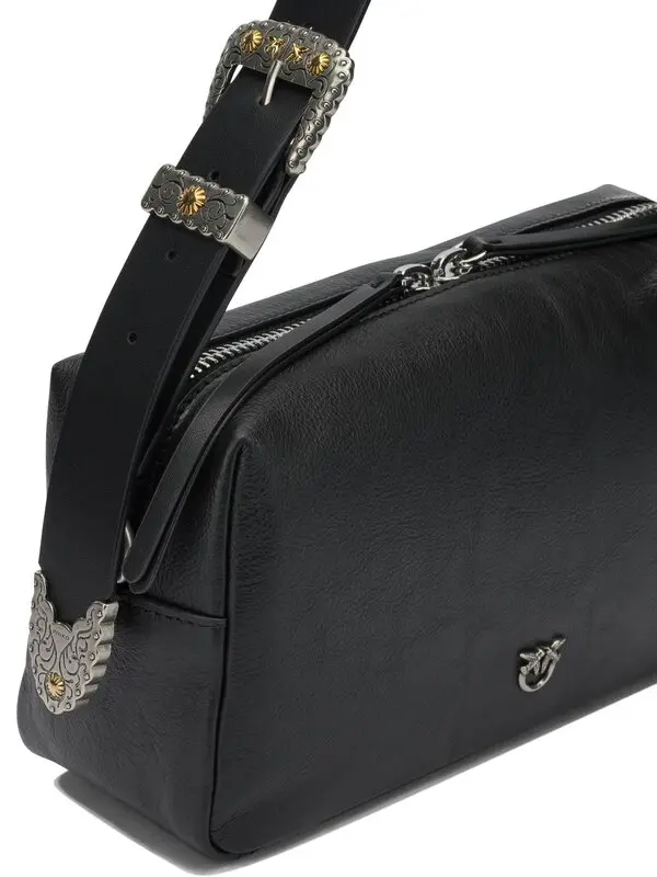 Pinko Leather Shoulder Bag With Adjustable Strap