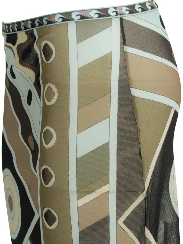Emilio Pucci Vivara" Long Tulle Skirt - Multicolor