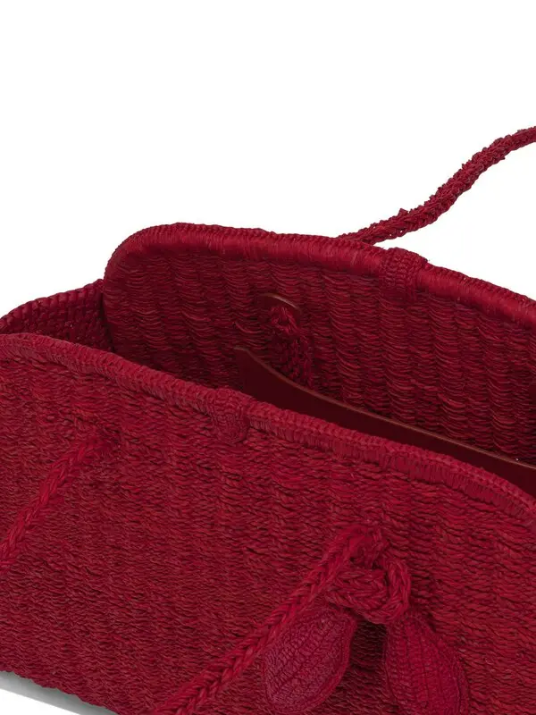 Jacquemus Le Turismo Medium Raffia Handbag - Red