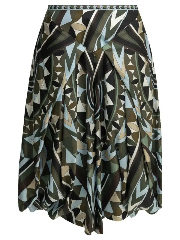 Emilio Pucci Manuba Silk Twill Pants With Graphic Print - Multicolor