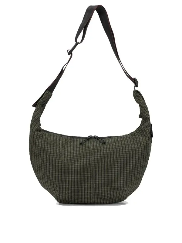 Comme Des Garçons Grid Check Large Shoulder Bag - Green