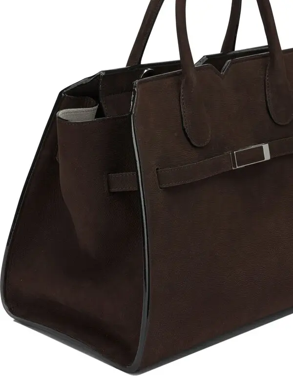 VALEXTRA Medium Milano Handbag In Senso Nubuck