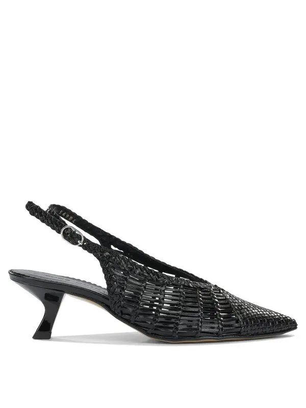 PONS QUINTANA Woven Slingback Heeled Shoes