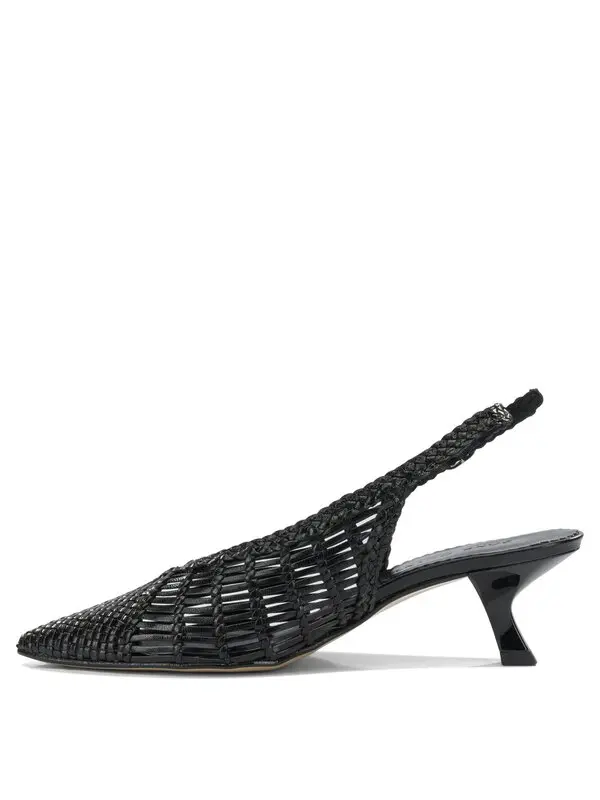 PONS QUINTANA Woven Slingback Heeled Shoes