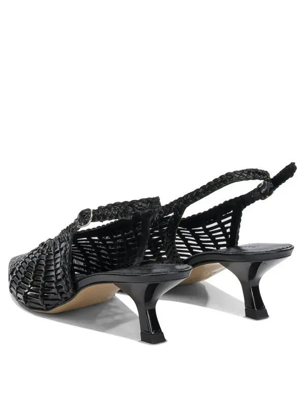 PONS QUINTANA Woven Slingback Heeled Shoes