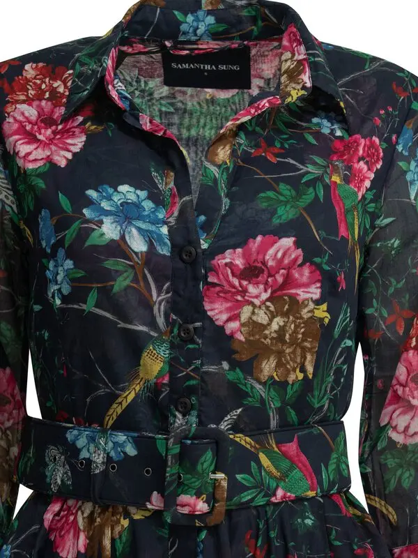 Samantha Sung Printed Shirt Dress