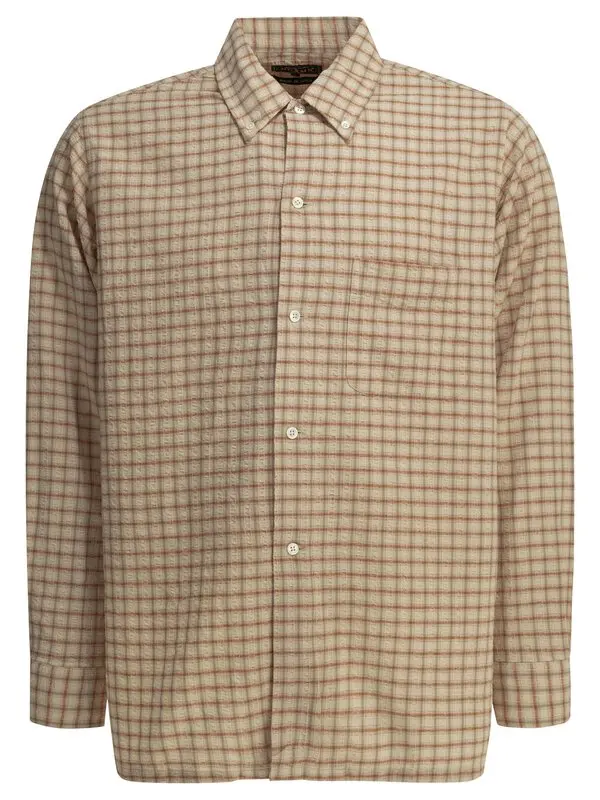 BEAMS Open Bd Sucker" Casual Shirt - Orange
