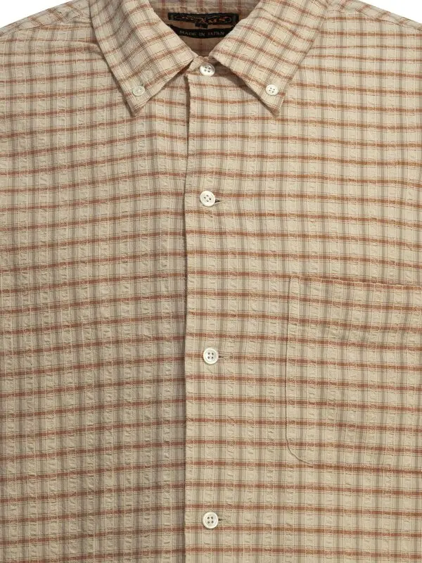 BEAMS Open Bd Sucker" Casual Shirt - Orange