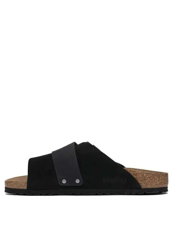 BIRKENSTOCK Kyoto Suede And Nubuck Leather Slides