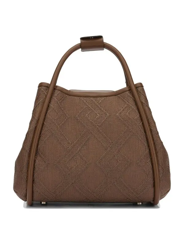 Max Mara Marine" Raffia-effect Handbag - Brown