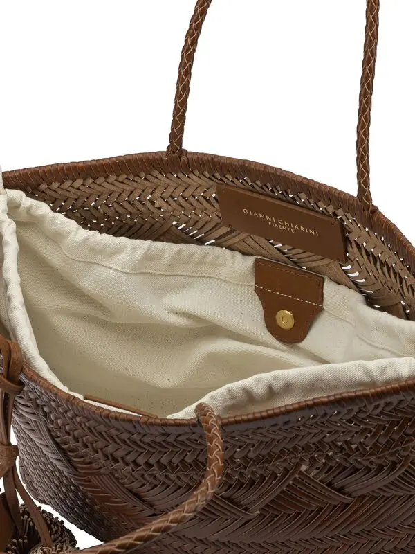 GIANNI CHIARINI Woven Leather Shoulder Bag