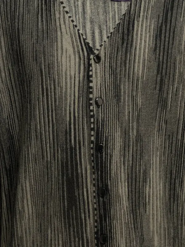 Needles Striped Mohair Blend Cardigan - Black