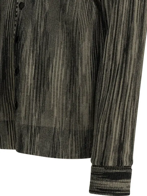 Needles Striped Mohair Blend Cardigan - Black