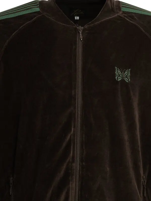 Needles Track Zippered Sweatshirt - Brown