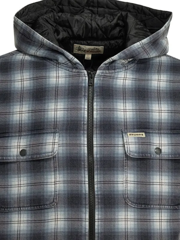 StÜssy Plaid Zip-up Hooded Sweatshirt