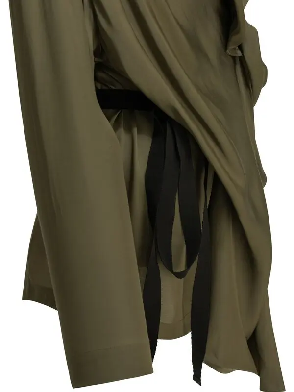SA SU PHI Draped Viscose Shirt With Knot Detailing