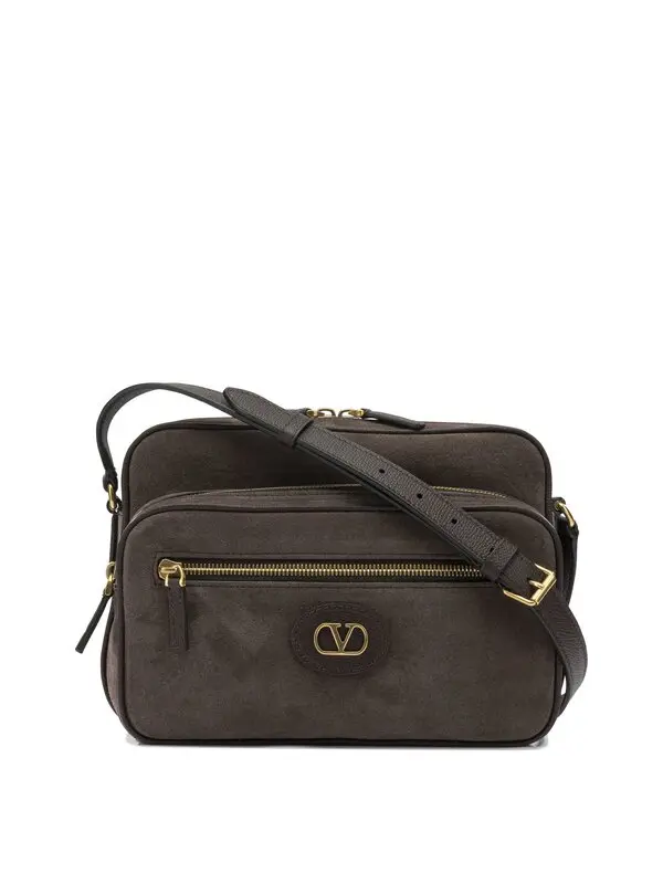 Valentino Garavani Suede Antibes Shoulder Bag - Brown
