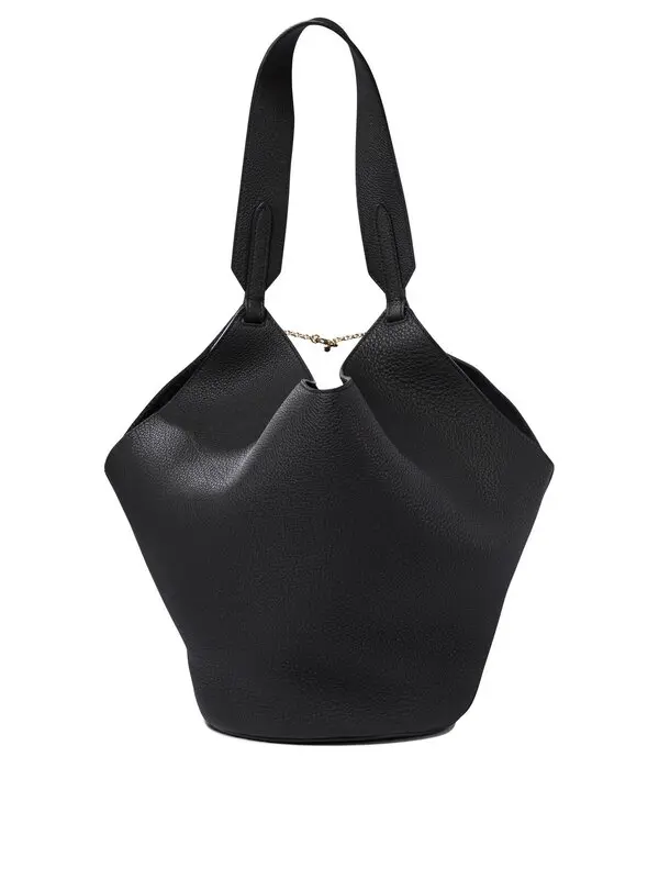 Khaite Lotus" Medium Shoulder Bag In Grained Calfskin - Black