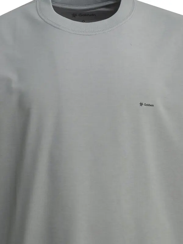 GOLDWIN Crew Neck T-shirt With Logo Print - Grey