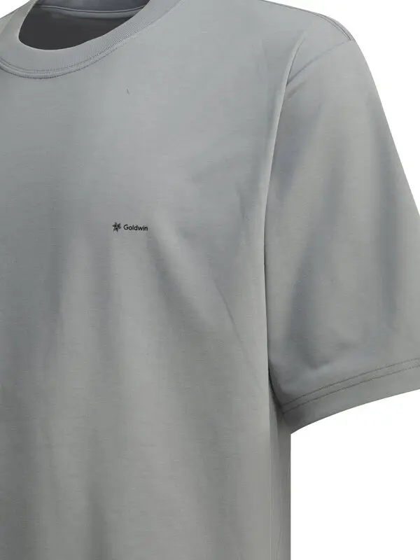 GOLDWIN Crew Neck T-shirt With Logo Print - Grey