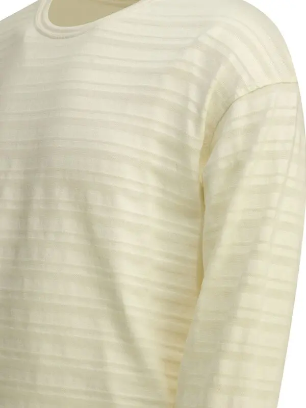 MFPEN Knitted Crew Neck Sweater With Horizontal Stripes