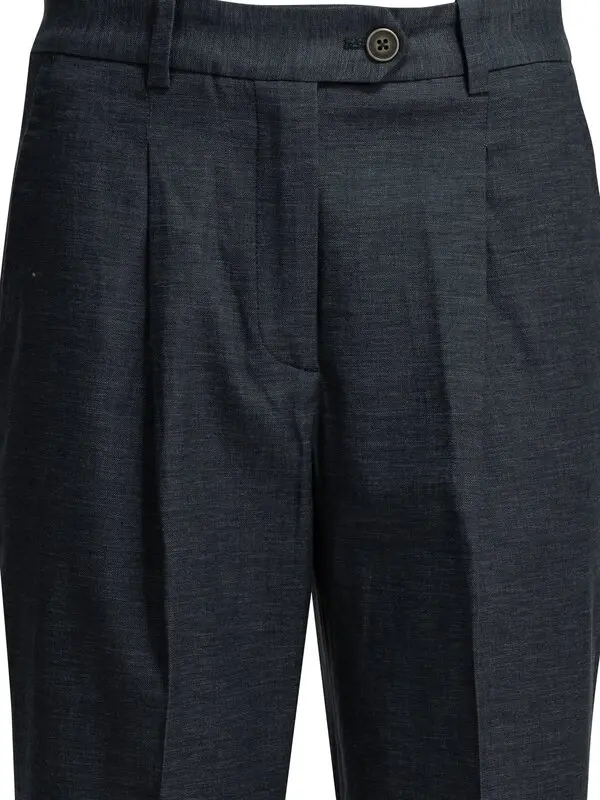 CIRCOLO 1901 Tailored Cotton-linen Blend Trousers