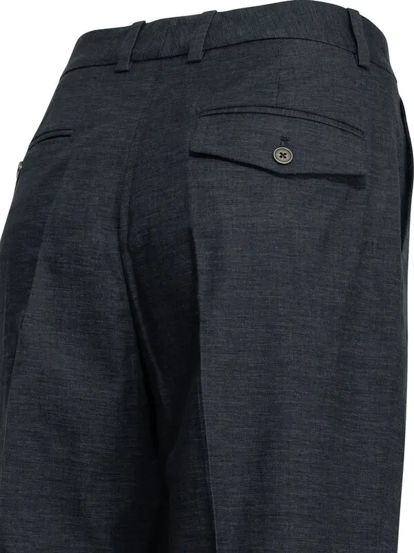 CIRCOLO 1901 Tailored Cotton-linen Blend Trousers