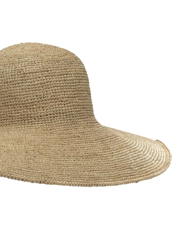 IBELIV Wide Brim Raffia Sun Hat - Beige