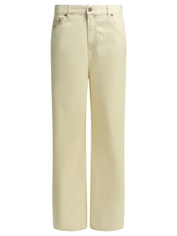 GOLDEN GOOSE Melody Boyfriend Wide Leg Jeans - White