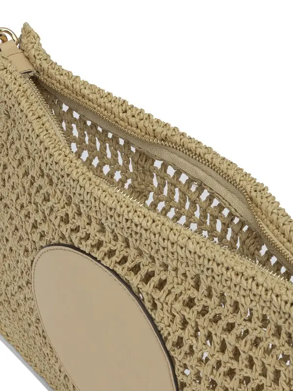 Tory Burch Woven Straw Clutch - Beige