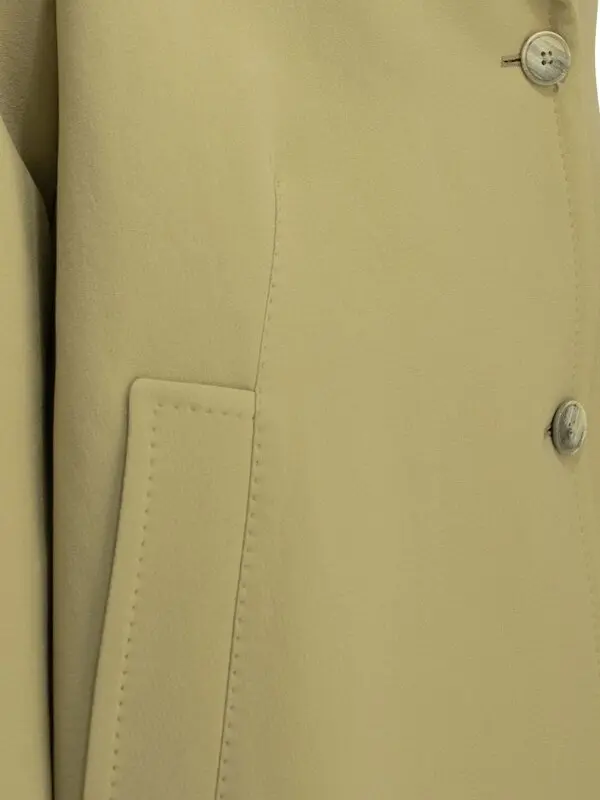 Herno Long Coat With Classic Lapels - Beige