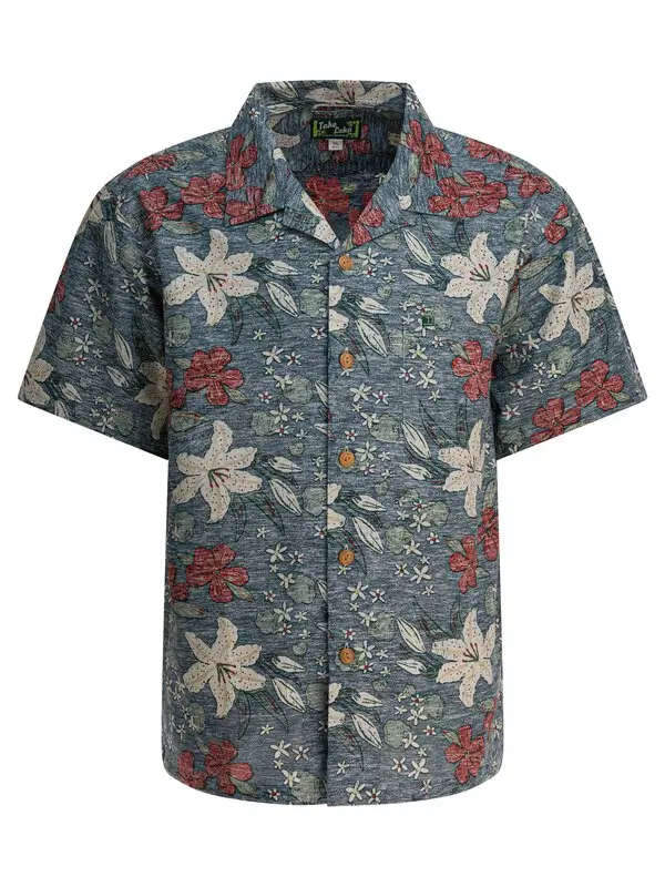 MONTBELL Cotton Bamboo Blend Floral Print Shirt