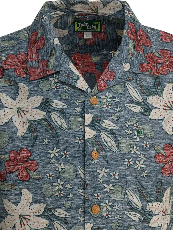 MONTBELL Cotton Bamboo Blend Floral Print Shirt