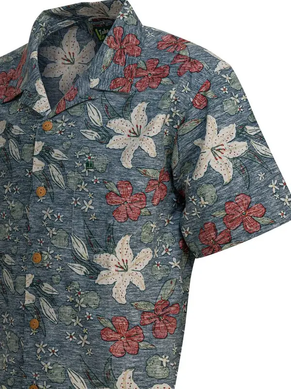 MONTBELL Cotton Bamboo Blend Floral Print Shirt