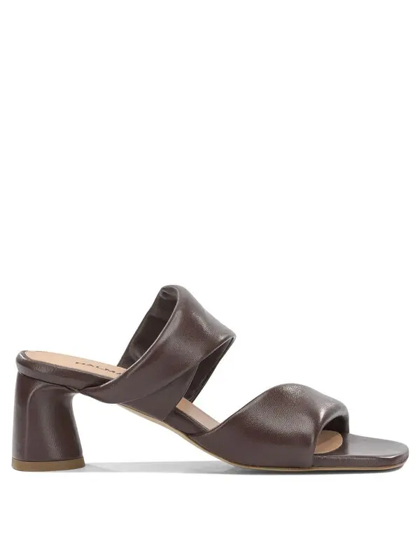 HALMANERA Heeled Mules - Brown