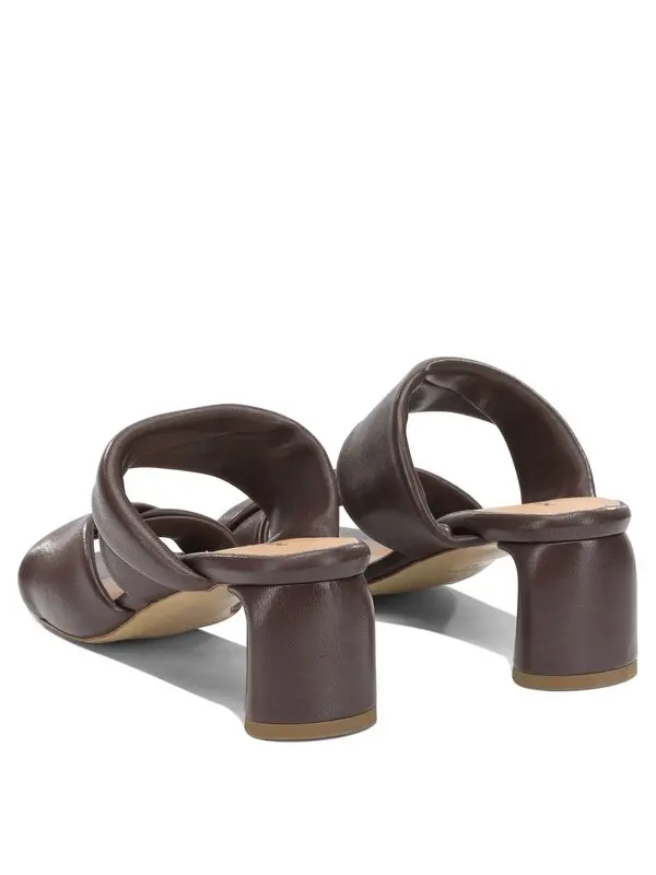 HALMANERA Heeled Mules - Brown