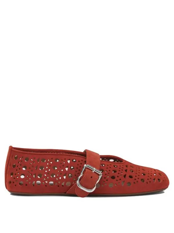 Alaïa Vienne Mary Jane Ballet Flats - Orange