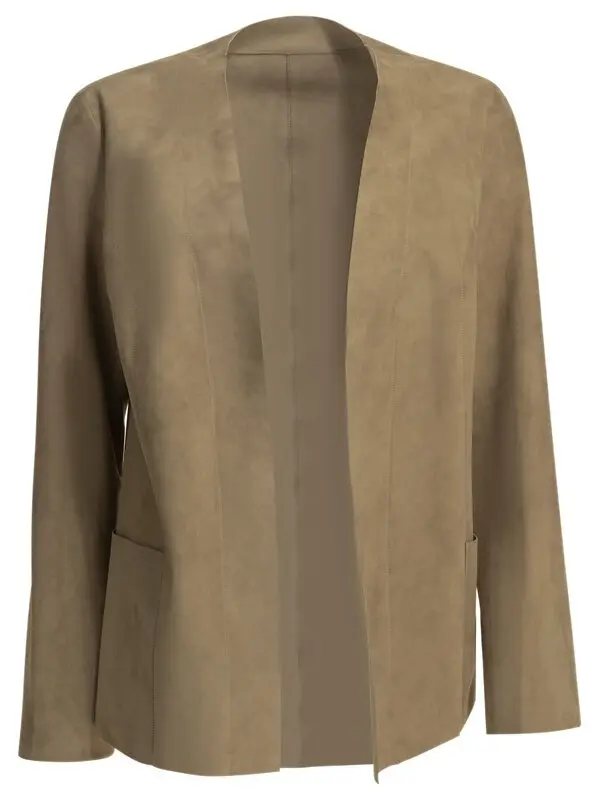 SALVATORE SANTORO Suede Blazer - Beige