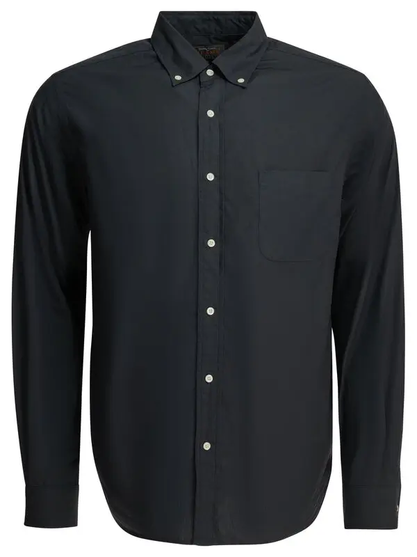 BEAMS B.d. Color Broad" Cotton Casual Shirt - Blue