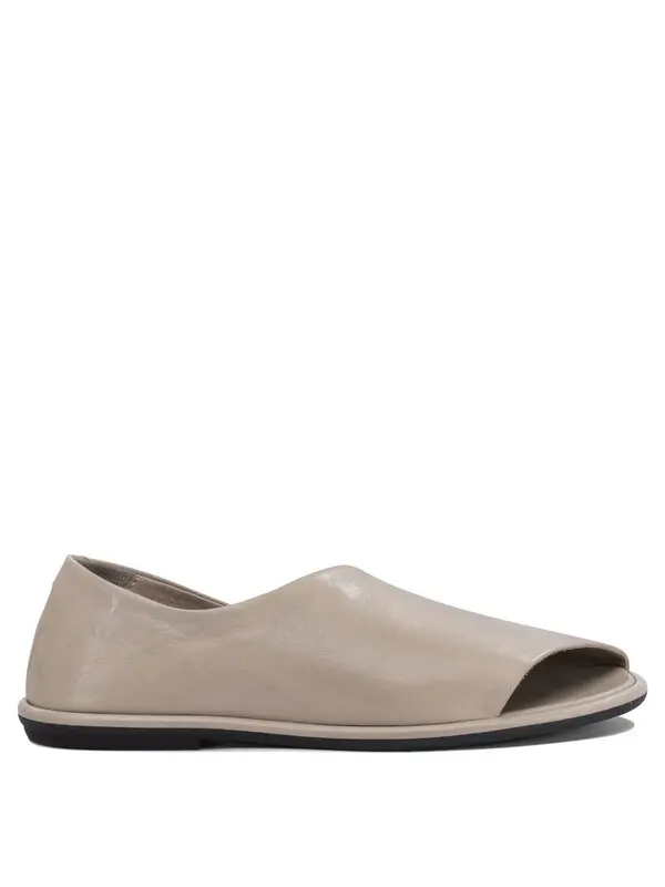 Officine Creative Mienne 102 Leather Peep Toe Ballet Flats