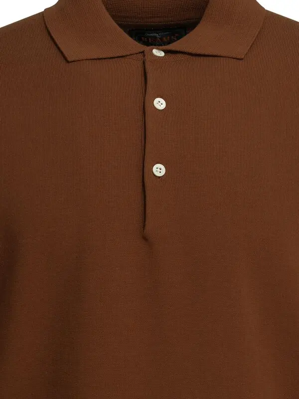 BEAMS Cotton Button Down Polo Shirt